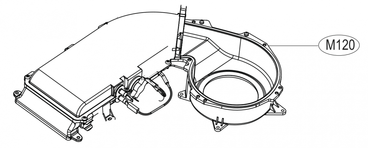 5209EN1002L Duct Assembly - Tvättmaskin - Lgdelar.se